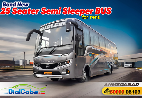 25 Seater Semi Sleeper Bus Rent in Ahmedabad, 25 Seater Bus Rental ...